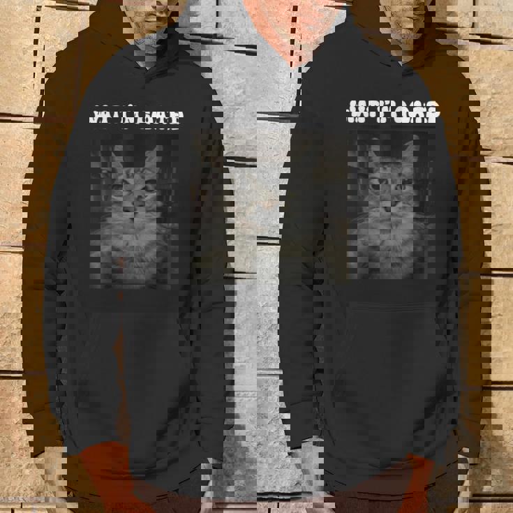 Wait I'm Goated Cat Wait Im Goated Cat Meme Hoodie - Seseable