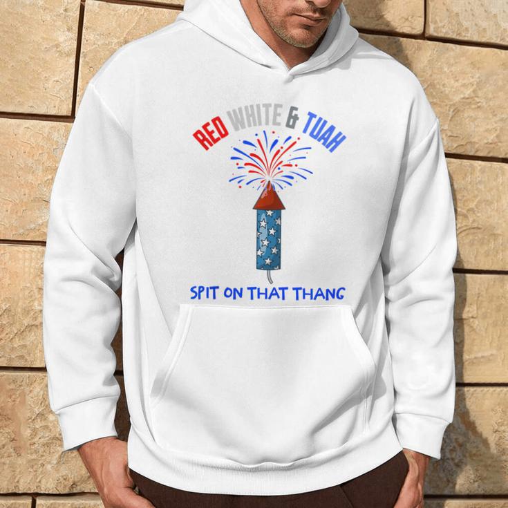 Hawk Tuah July 4Th Red White & Tuah Spit On That Thang Hoodie | Mazezy