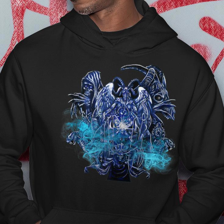 Baphomet Satanist Goat & Skeleton King Demon Gothic Hoodie - Monsterry