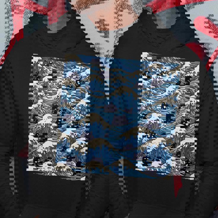 Blue Wave Cat Ladies For Kamala Harris President 2024 Hoodie - Monsterry