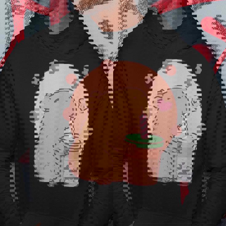 Capybara Bubble Tea Capyboba Boba Milk Tea Lovely Animal Hoodie - Monsterry