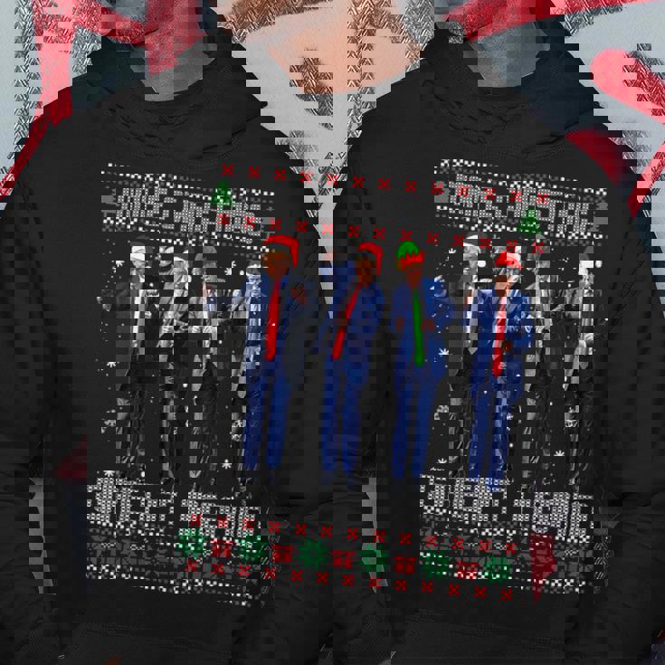 Make Christmas Great Again Ugly Sweaters Trump Dance Santa Hoodie ...