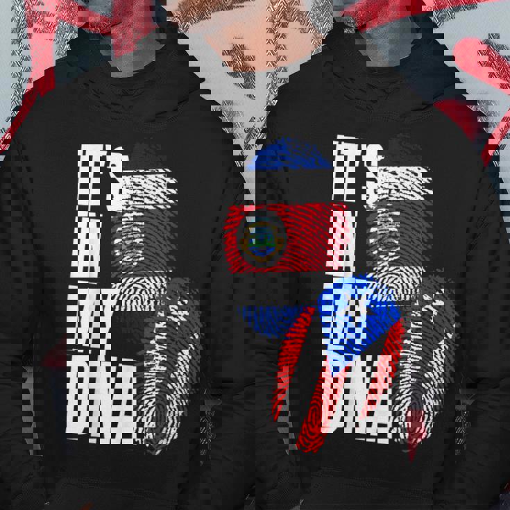 Costa Rican And Puerto Rican Dna Flag Heritage Hoodie - Monsterry