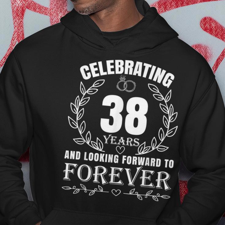 Cute 38Th Wedding Anniversary For Couples Married 38 Year Hoodie ...