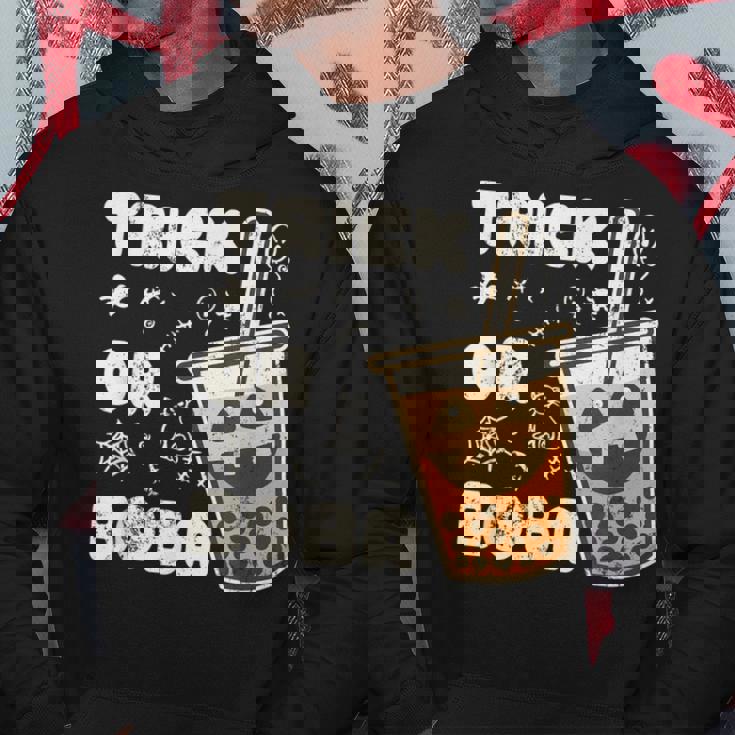 Cute Boba Bubble Tea Smiling Halloween Pumpkin Spice Kawaii Hoodie ...