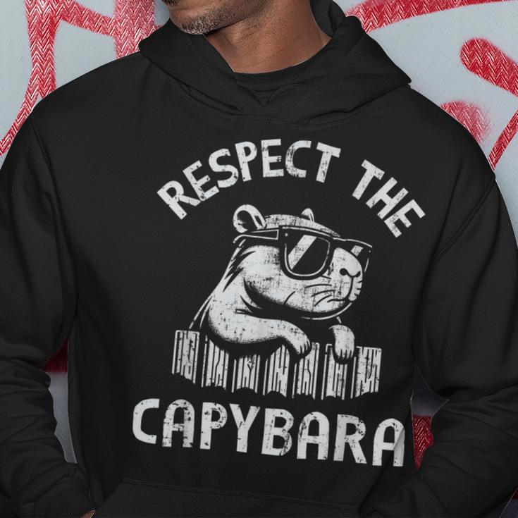 Divertido Capibara Meme Animal Zoo Retro Respeto El Capibara Sudadera ...