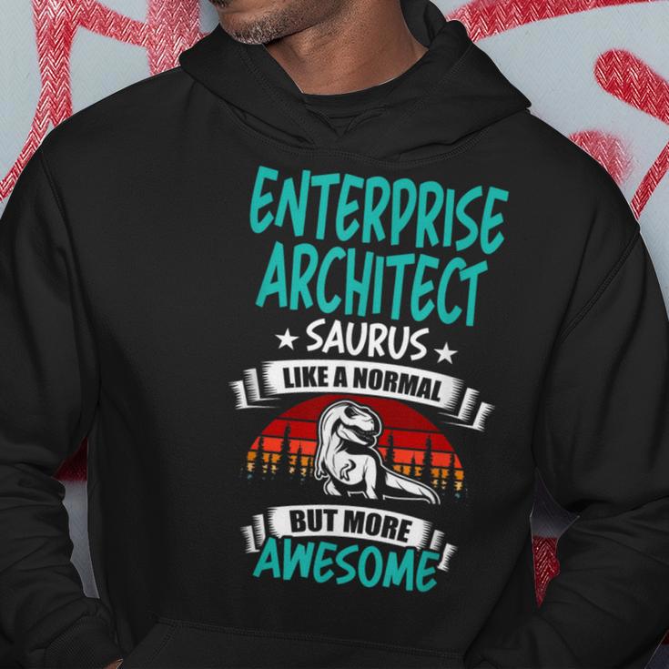 Enterprise Architect Saurus Like Normal T Rex Dinosaur Hoodie - Monsterry