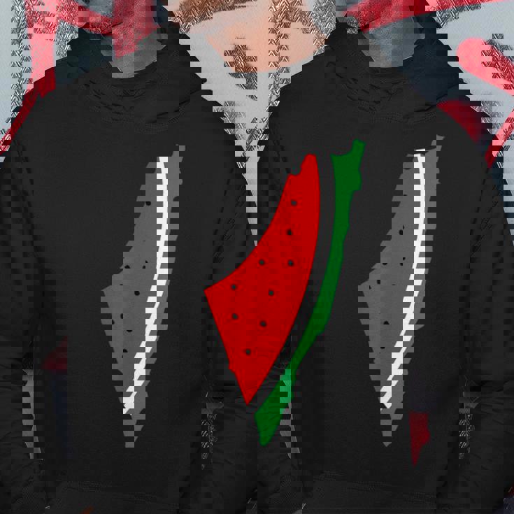 Free Palestine Support Gaza Watermelon Flag Hoodie - Monsterry