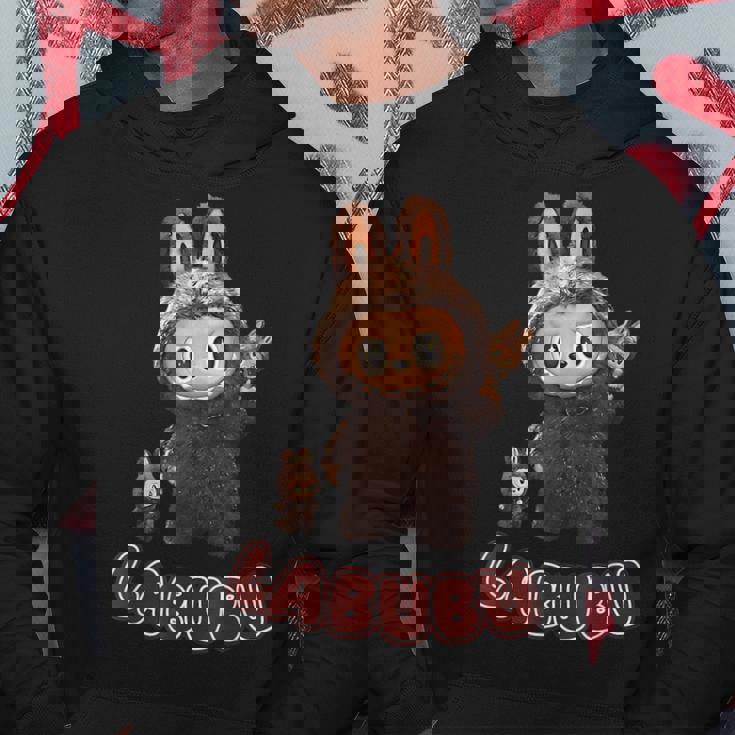 Brown Labubu Cute Labubu The Monsters Meme Hoodie | Mazezy