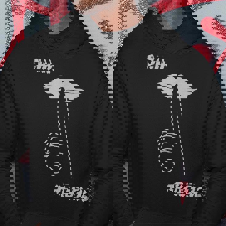 Mewing Meme Shhh Im Mewing Quiet Mewing Lips Hoodie - Monsterry