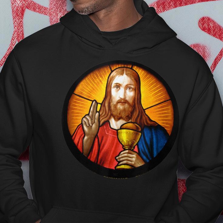 Jesus Holding Mass Last Supper Eucharist Holy Communion Hoodie ...