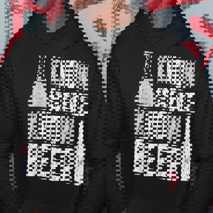 Know Science No Beer Hidden Word Drinking Joke Hoodie - Monsterry