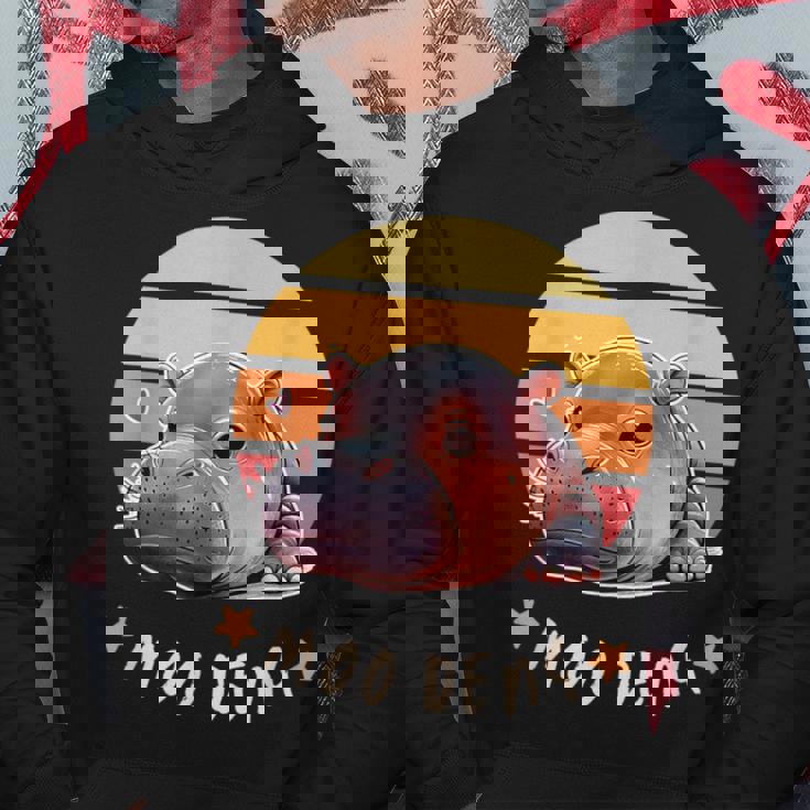 Moo Deng Cute Baby Pygmy Hippo Bouncy Pig In Thai Vintage Hoodie ...