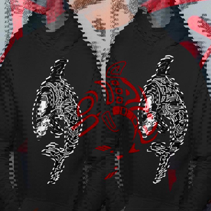 Northwest Coast Orca Native American Totem Killer Whale Hoodie - Monsterry