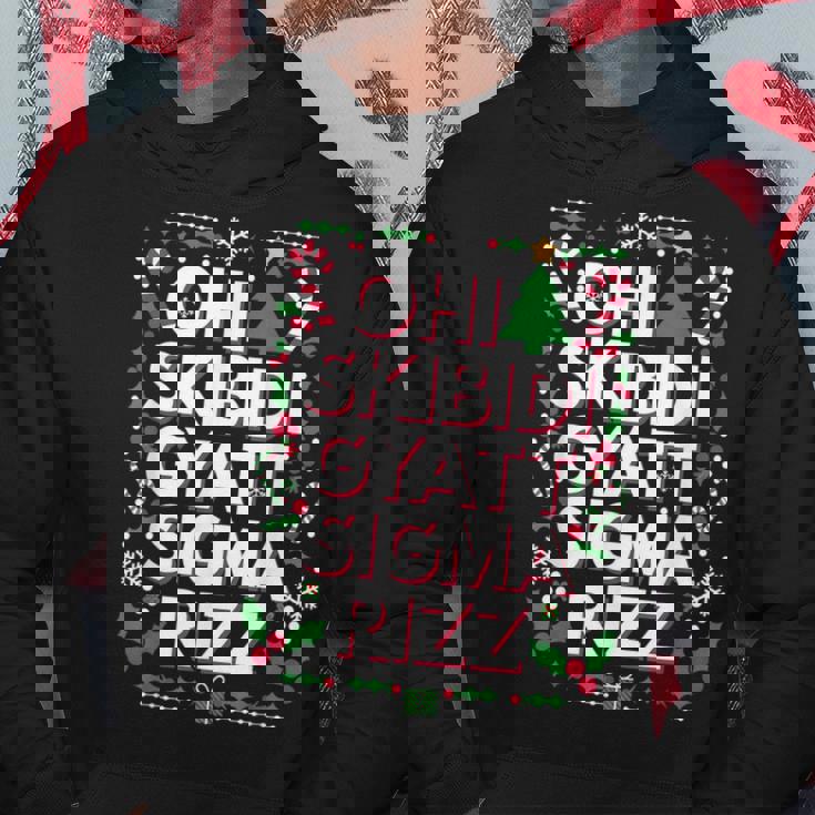 Ohio Skibidi Gyatt Sigma Rizz Gen Alpha Xmas Christmas Party Hoodie ...