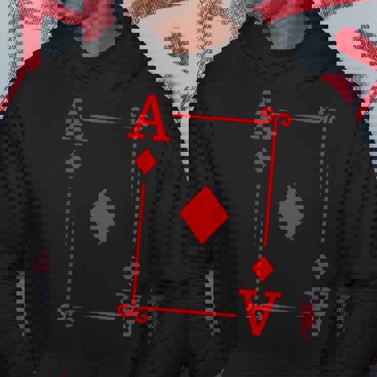 Playing Cards Costume Ace Diamonds Card Ace Card Hoodie - Monsterry