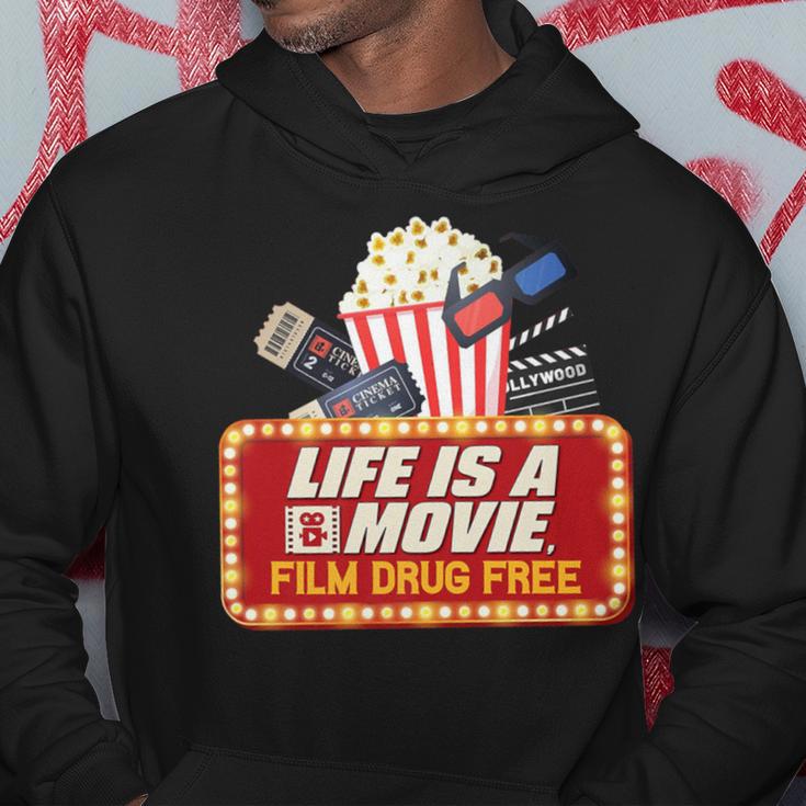 Red Ribbon Week 2024 Life Is A Movie Film Drug Free Hoodie - Monsterry