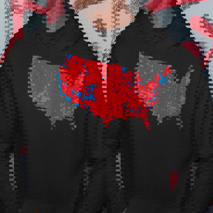 Red Wave Map Of Usa In The 2024 Presidential Election Maga Hoodie | Mazezy