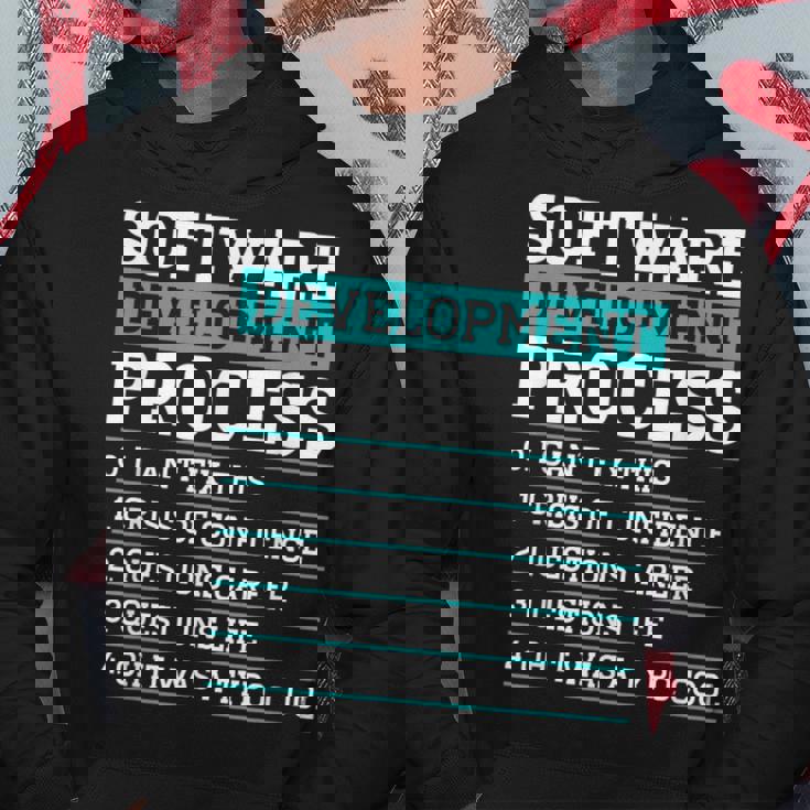 Software Development Process Programmer Coder Humor Hoodie - Monsterry