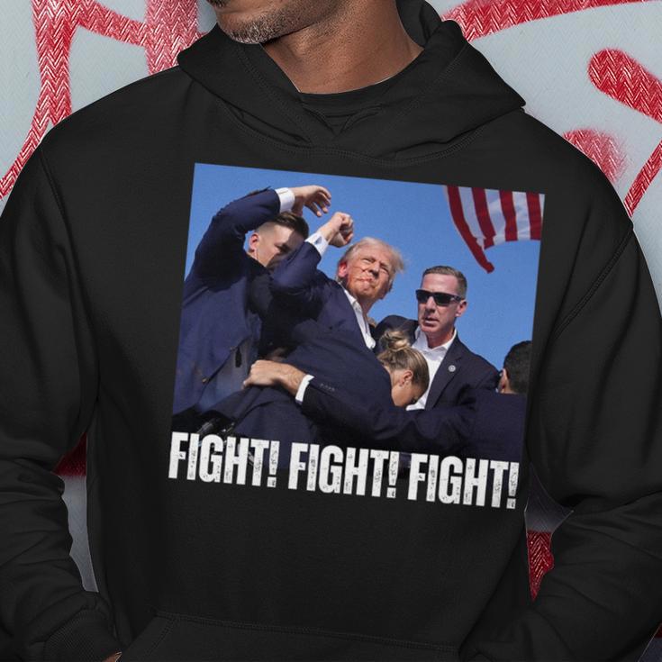 Trump Rally Fight -Trump Rally Fight Fight Fight Hoodie - Monsterry