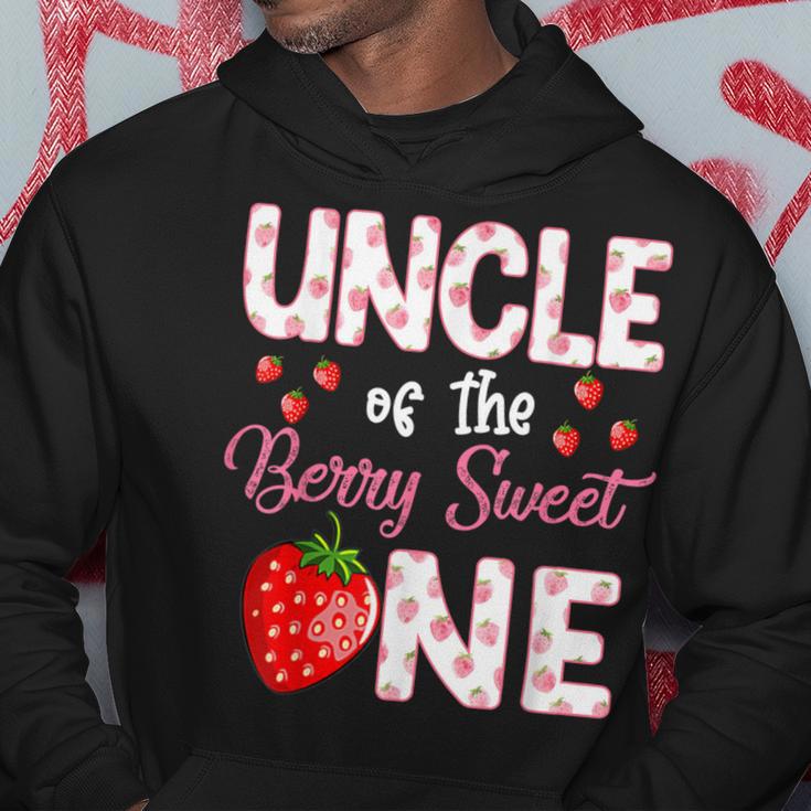 Uncle Of The Berry Sweet One Strawberry First Birthday Hoodie - Monsterry