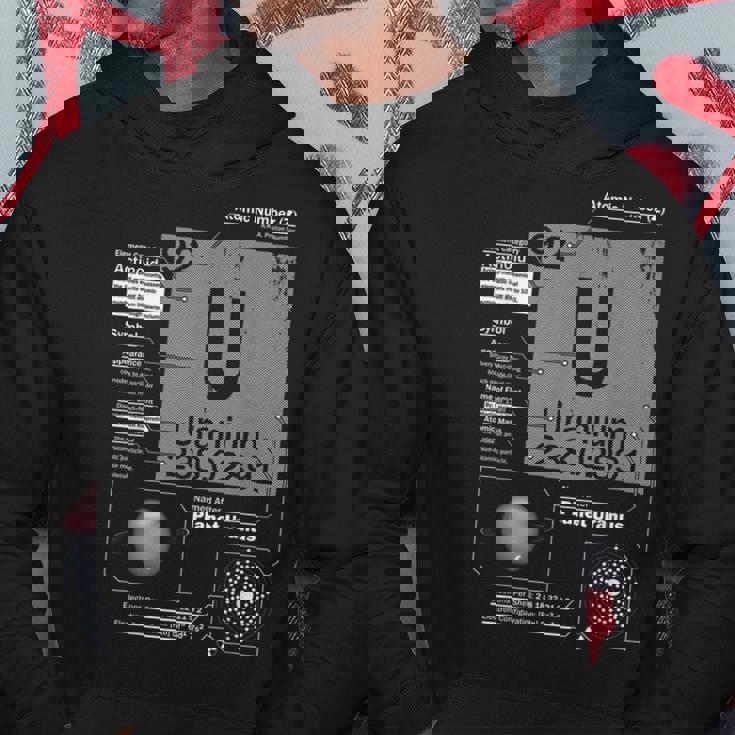 Uranium U Element Atomic Number 92 Science Chemistry Hoodie - Monsterry