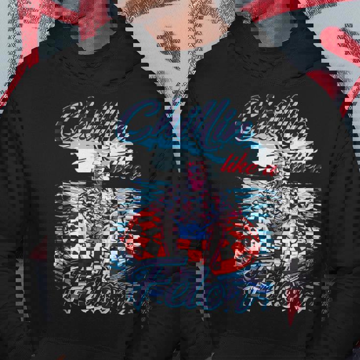 Vintage Trump Chillin Like A Felon Convicted Felon 2024 Hoodie - Monsterry