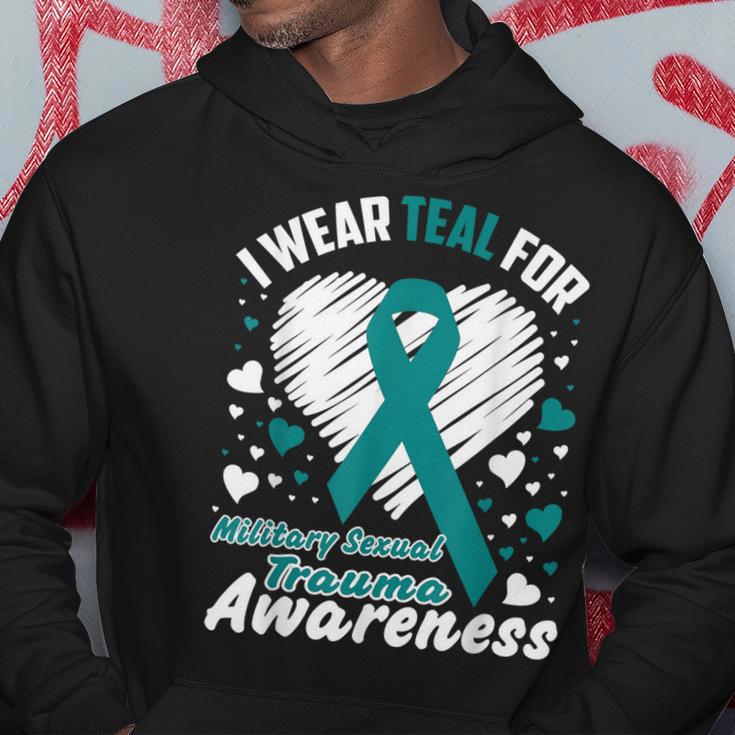 I Wear Teal For Military Sexual Trauma Awareness Hoodie - Monsterry