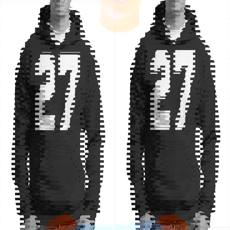 27 Team Sports Jersey Front & Back Number Player Fan Hoodie - Monsterry