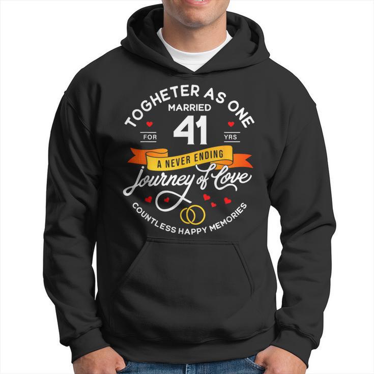 41St Wedding Anniversary 41-Year Married Couple Matching Hoodie - Monsterry