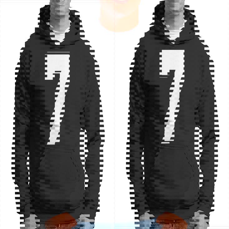 7 Team Sports Jersey Front & Back Number Player Fan Hoodie - Monsterry