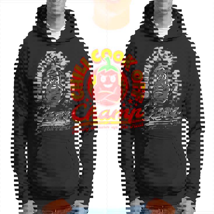Chili Cook Off Champ Chili Con Carne Pepper Mascot Hoodie - Monsterry