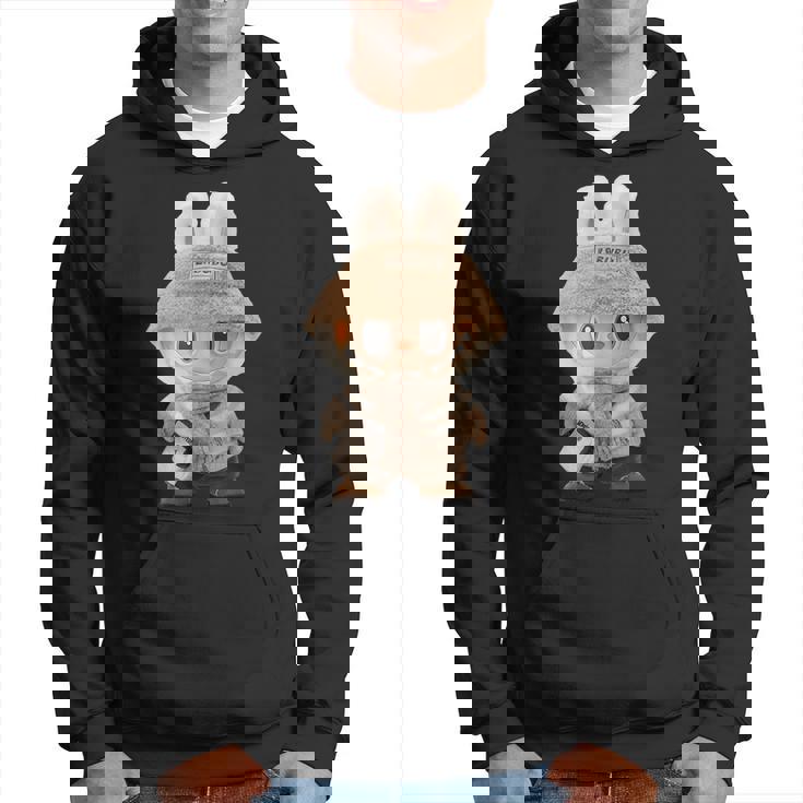 Cute Labubu Classic Pose Fun Labubu Lover Hoodie - Monsterry