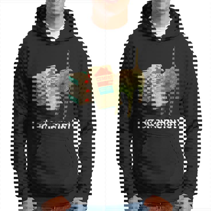 I Eat Cement Cat Offensive Inappropriate Adult Meme Hoodie - Monsterry