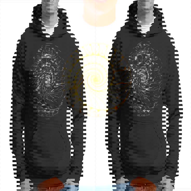 Fibonacci Spiral Ratio Math Mathematician Sacred Geometry Hoodie | Mazezy
