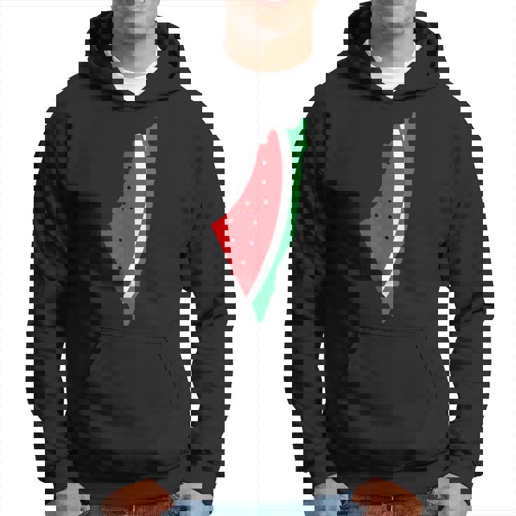Free Palestine Support Gaza Watermelon Flag Hoodie - Monsterry