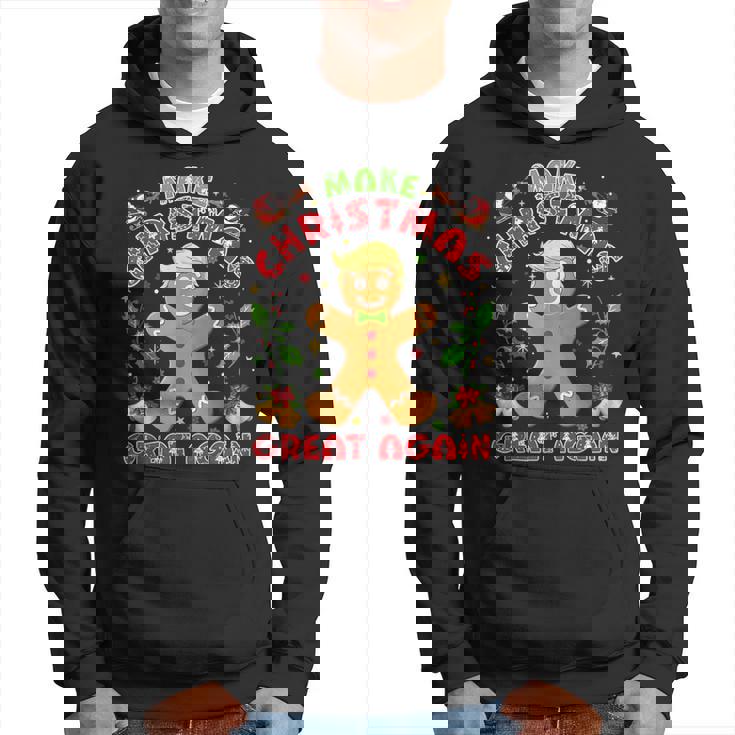 Trump Gingerbread Man Make Christmas Great Again 2024 Hoodie - Thegiftio