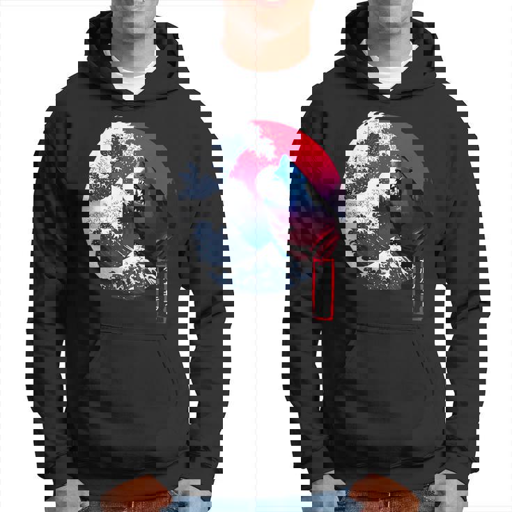 Great Shark White Wave Summer Ocean Japanese Hoodie - Monsterry