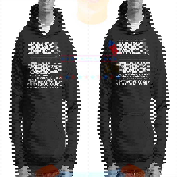 Hawk Tuah 24 Spit On That Thang America Trending Meme Hoodie | Mazezy