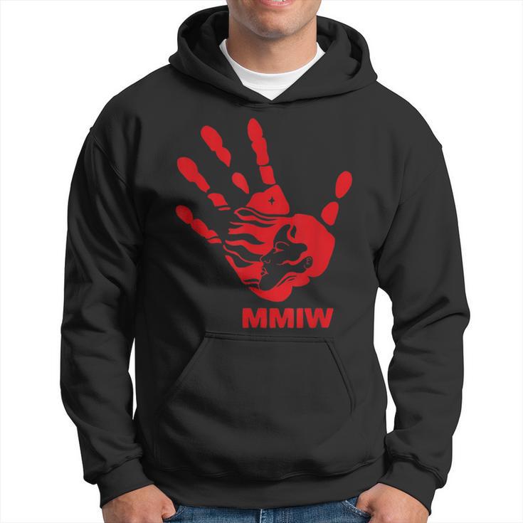 Mmiw Red Hand Indigenous Native American Mmiw Awareness Hoodie - Thegiftio