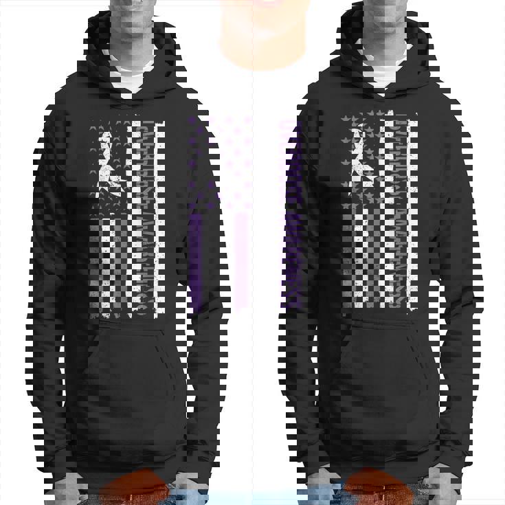 Overdose Awareness Month American Flag Ribbon Men's T-shirt Back Print ...