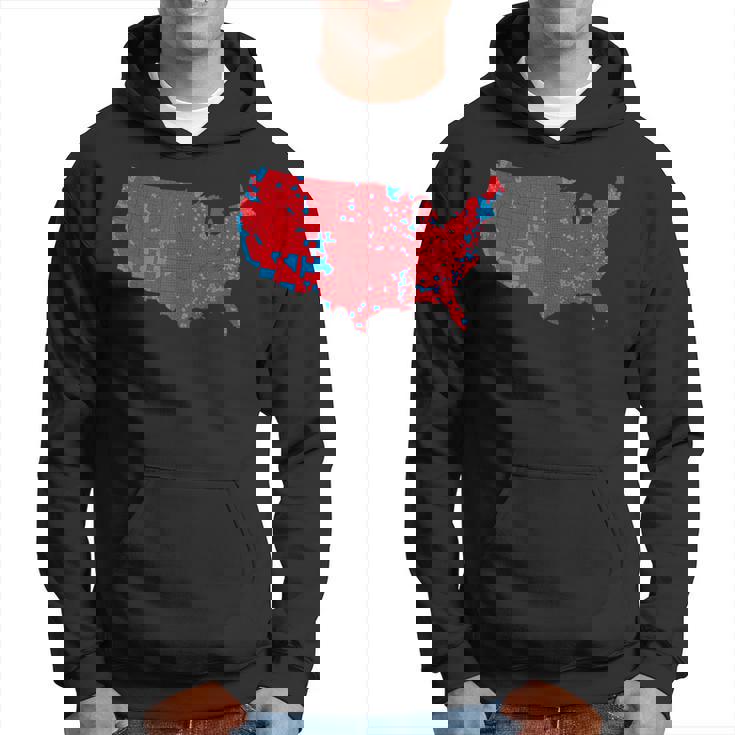 Red Wave Map Of Usa In The 2024 Presidential Election Maga Hoodie | Mazezy