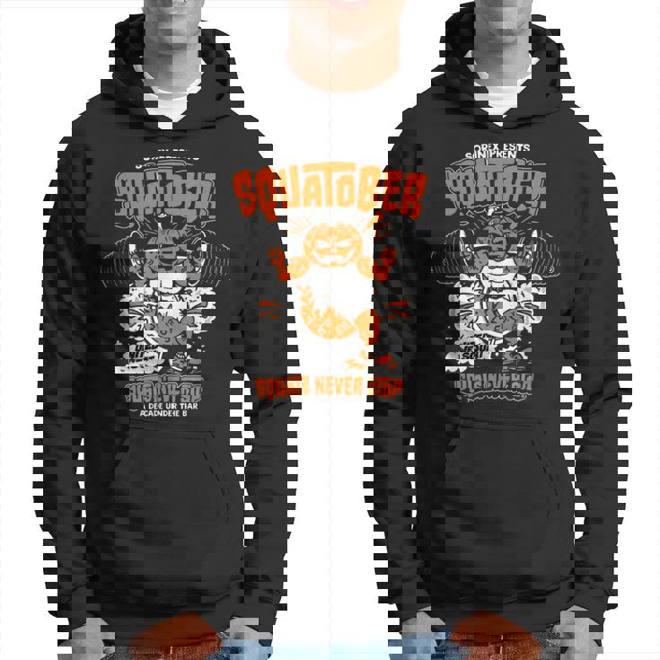 Sorinex Presents Squatober Squats Never Stop Men's T-shirt Back Print ...