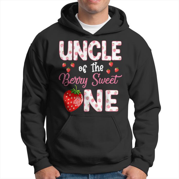 Uncle Of The Berry Sweet One Strawberry First Birthday Hoodie - Monsterry