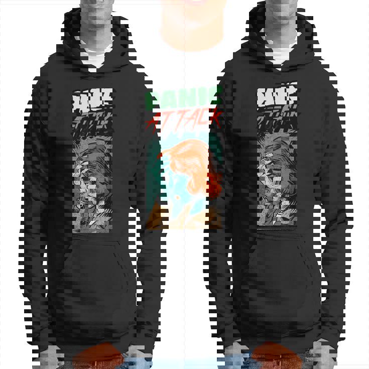 Vintage Comic Panic Attack Illustration Mental Health Hoodie - Monsterry