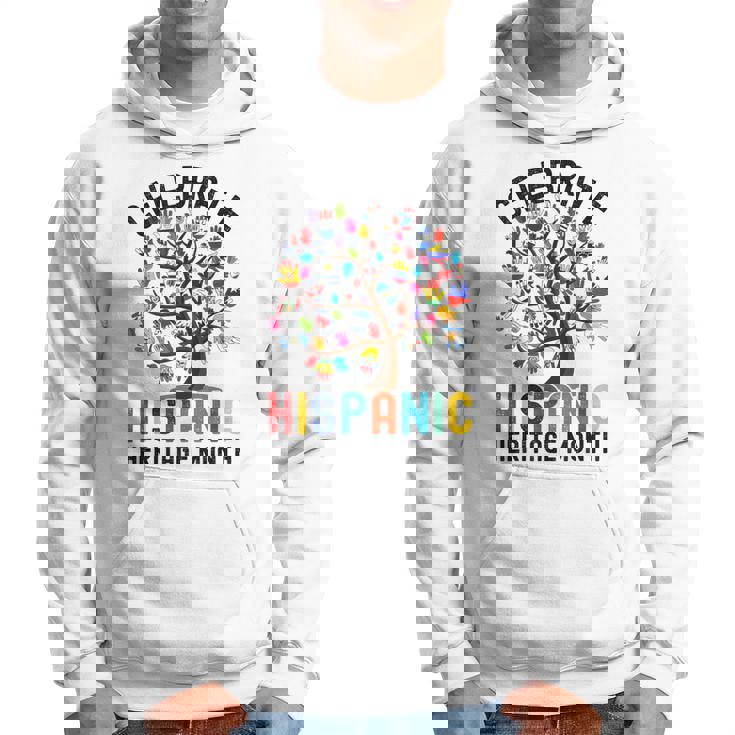 Celebrate Hispanic Heritage Month Latin Countries Flag Tree Hoodie | Mazezy