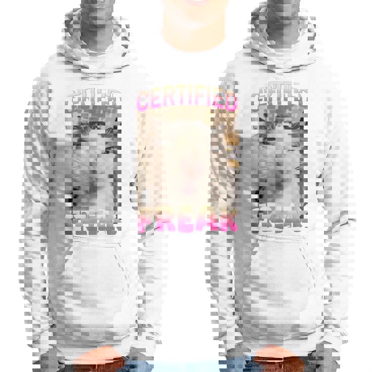 Certified Freak Cat Meme Offensive Memes Cat Love T-Shirt - Seseable