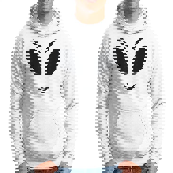 Cute Alien Face Head Green Halloween Costume Party Hoodie | Mazezy