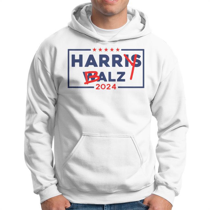 Harris Walz 24 Harry Balz 2024 Meme Democratic On Back Hoodie ...