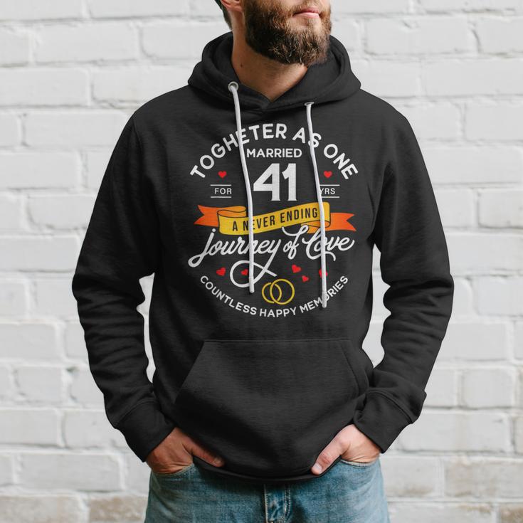 41St Wedding Anniversary 41-Year Married Couple Matching Hoodie - Monsterry
